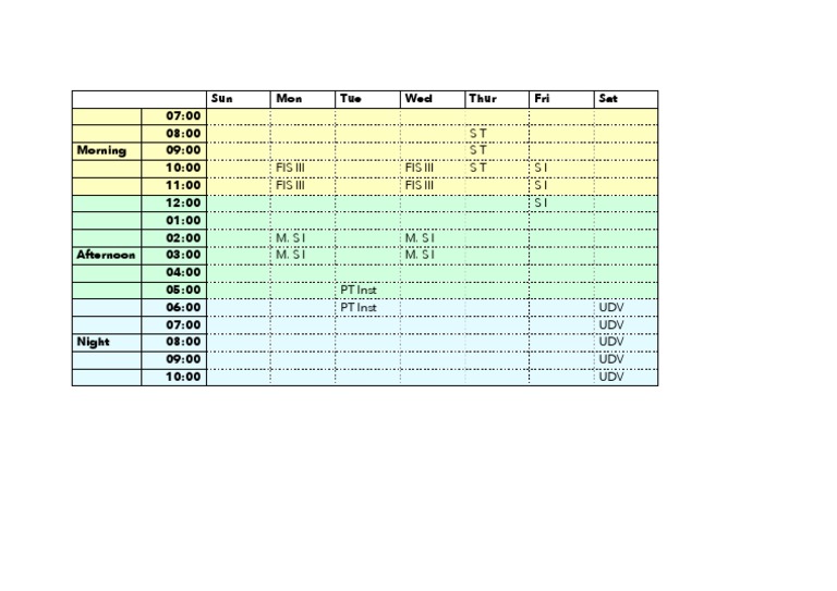 Pri's Schedule | PDF