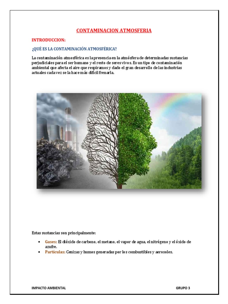 Contaminacion Atmosferia | Download grátis PDF | Contaminación | La ...