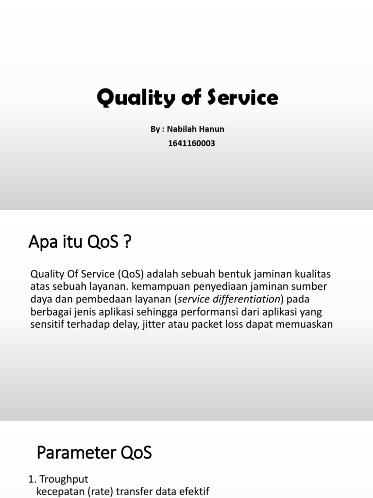 Quality of Service (QoS) | PDF