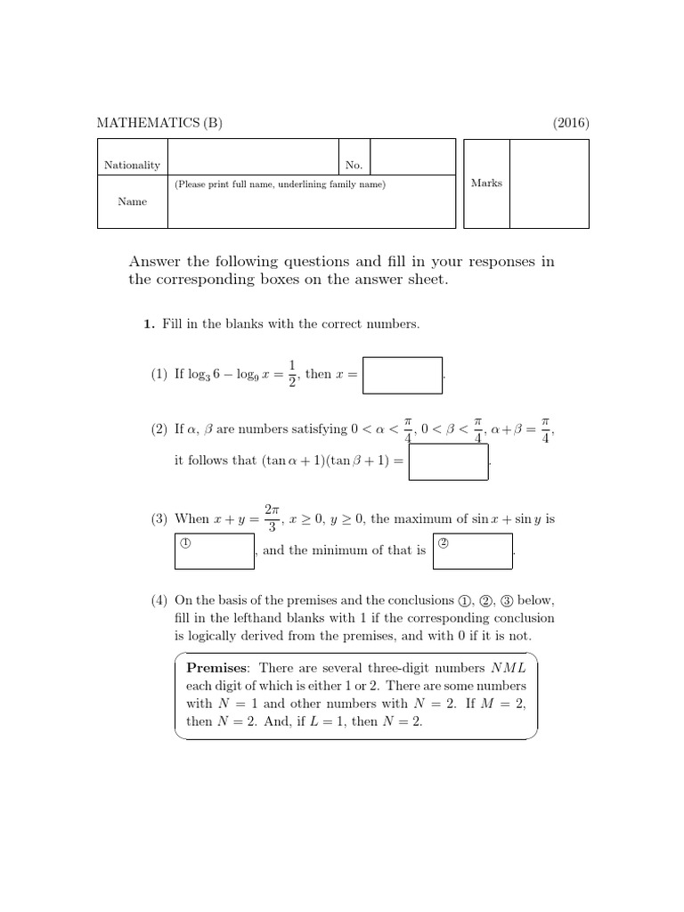 Answer The Following Questions and Fill in Your Responses in The ...