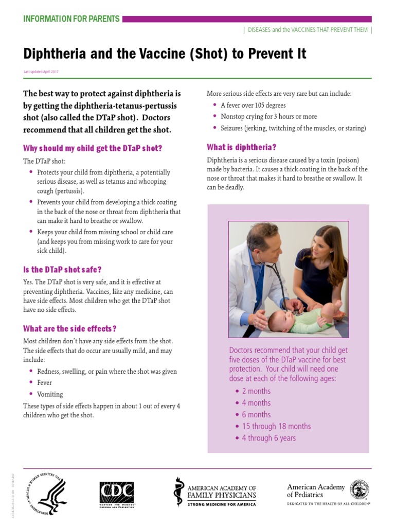 Diphtheria and The Vaccine (Shot) To Prevent It | PDF | Epidemiology | Rtt