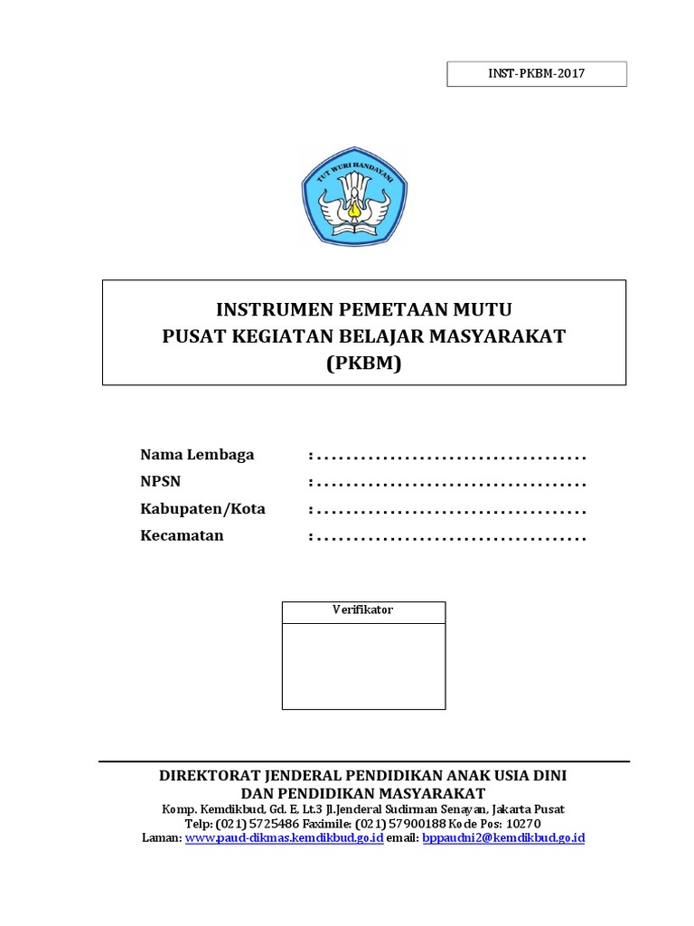 Instrumen Pemetaan Mutu PKBM | PDF | Karier & Perkembangan
