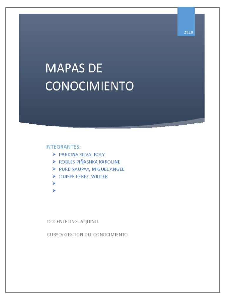 Mapas de Conocimiento Trabajo | PDF | Conocimiento administrativo | Mapa