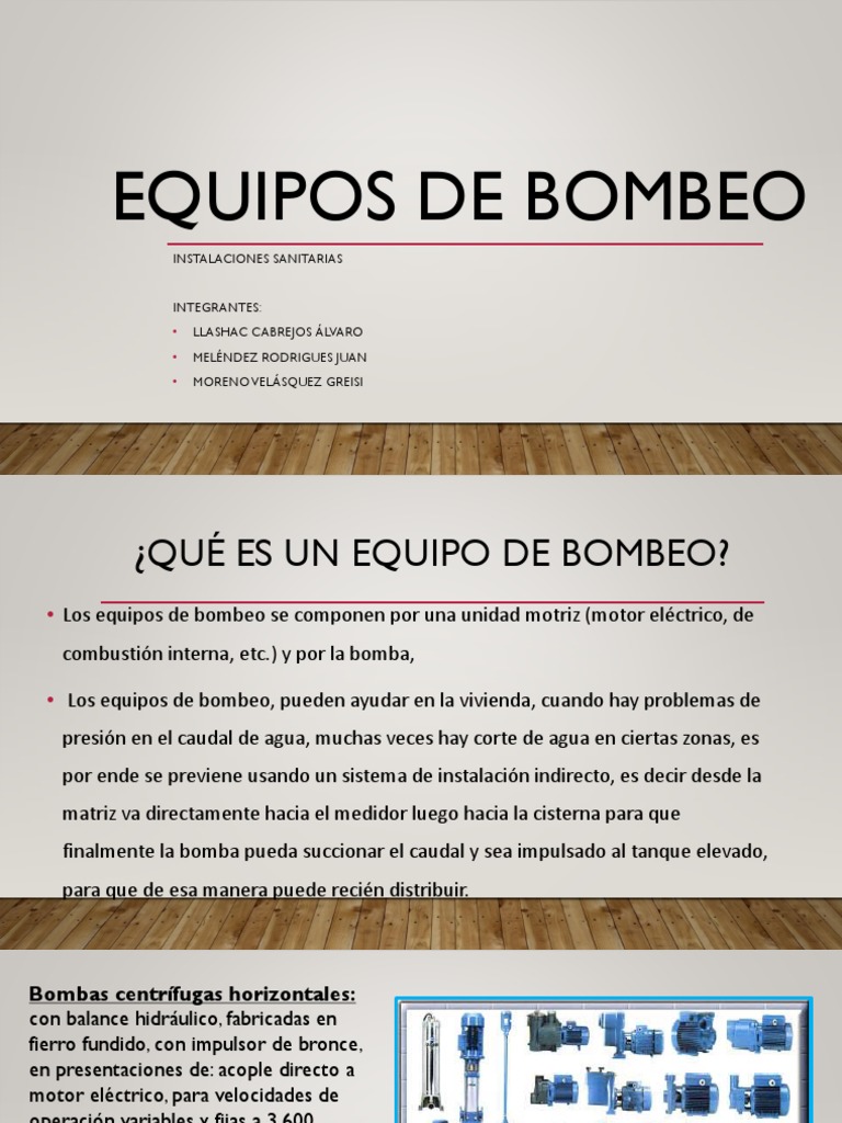 Equipos de Bombeo y su Funcionamiento | PDF | Bomba | Ingeniería mecánica
