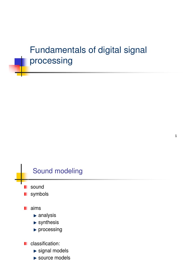 Fundamentals of Digital Signal Processing | PDF | Telecommunications ...