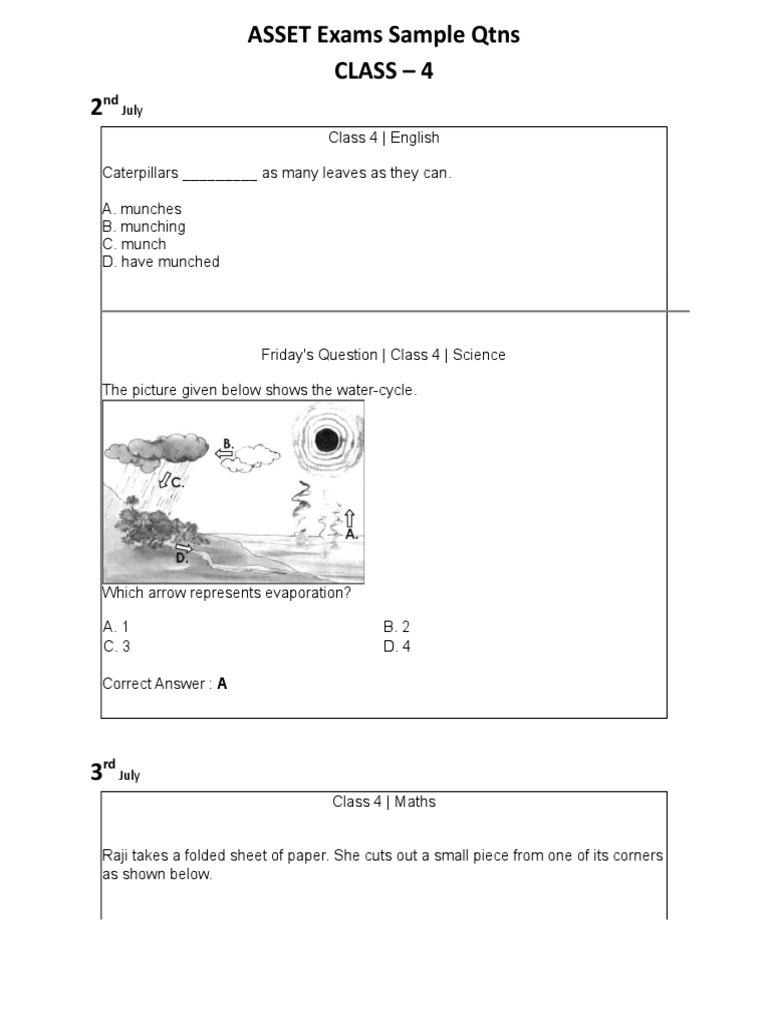 ASSET Exams Sample Qtns | PDF | Nature