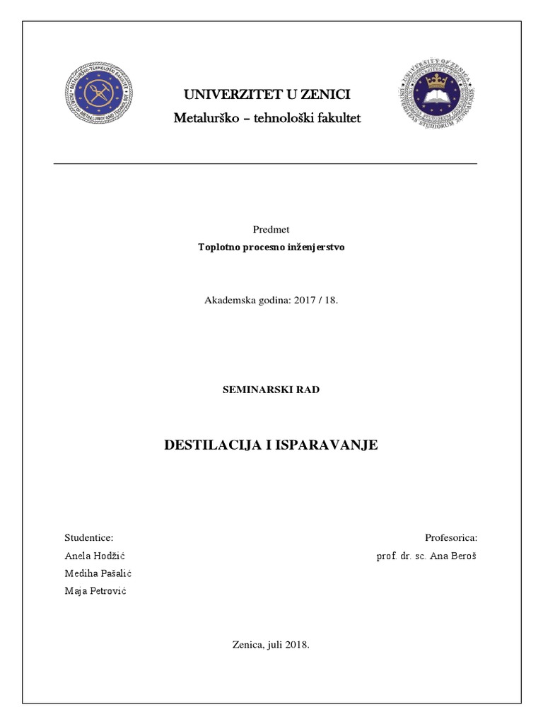 Destilacija I Isparavanje | PDF