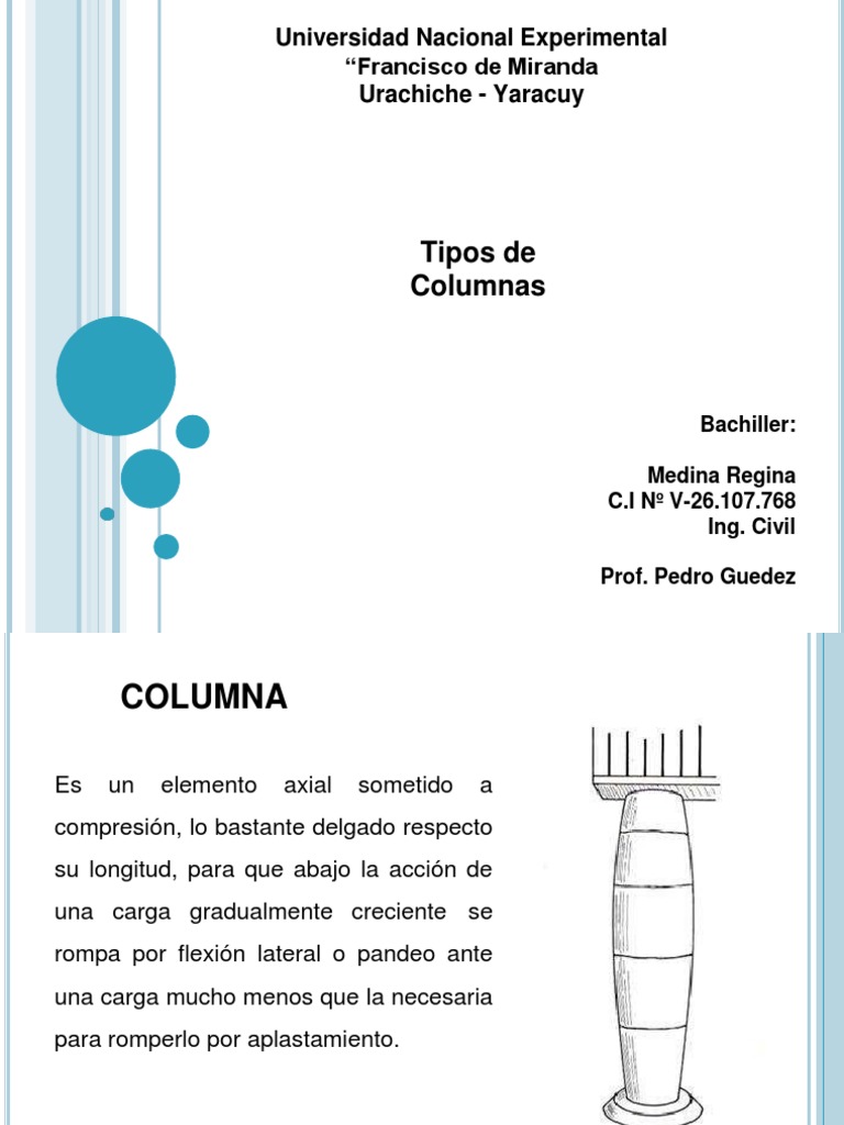 Tipos de Columnas | PDF | Pandeo | Ingeniería mecánica