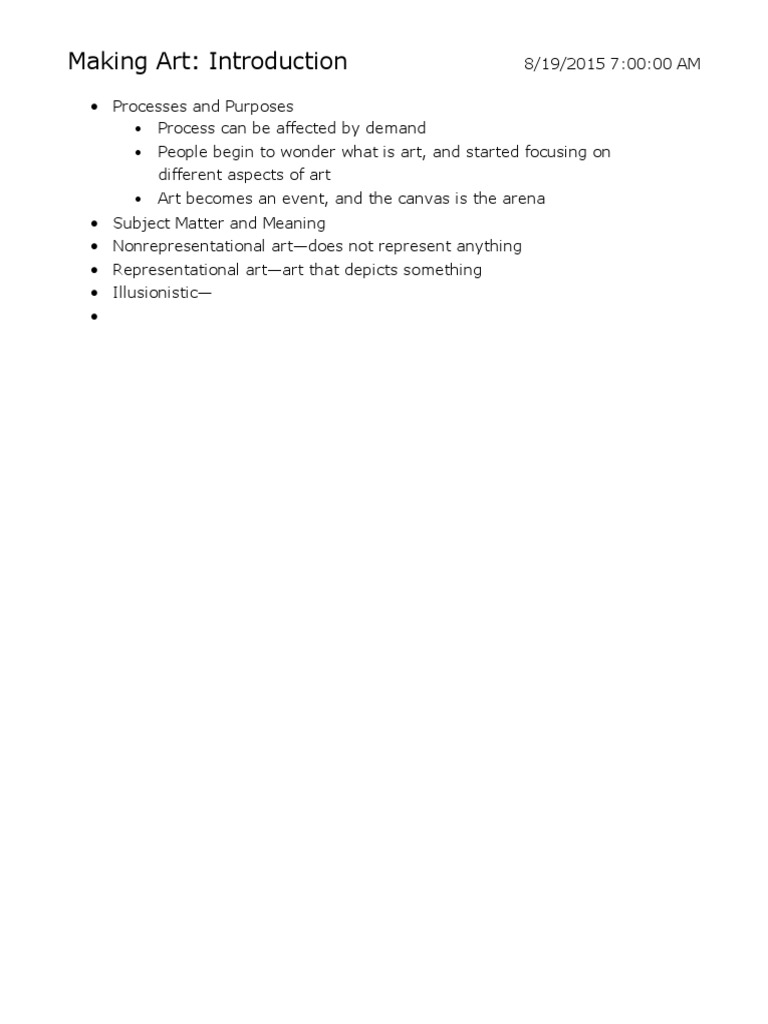 Making Art-Introduction | PDF | Composition (Visual Arts ...