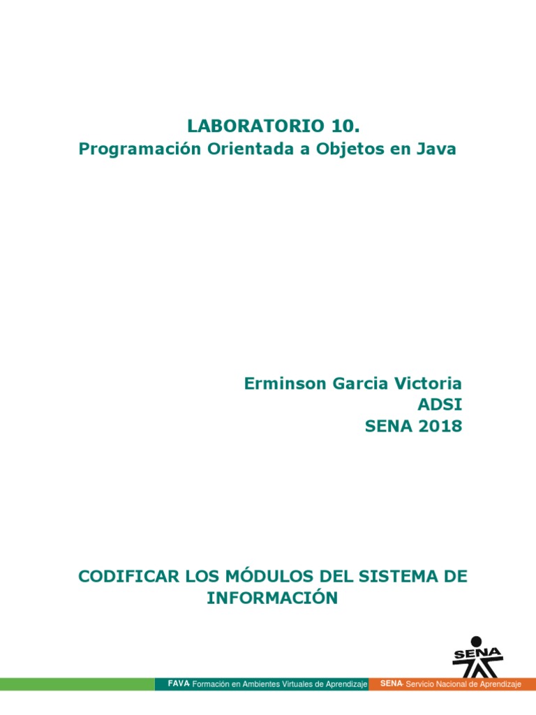 AP7-AA7.2-Ev1-Ejercicios de Programación Orientada A Objetos Con Lenguaje Java | Descargar ...