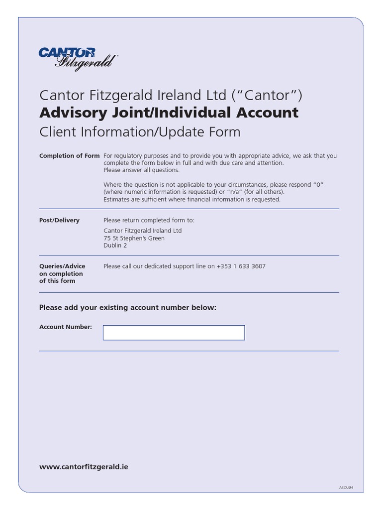 Client Update Form | PDF | Investing | Stock Market