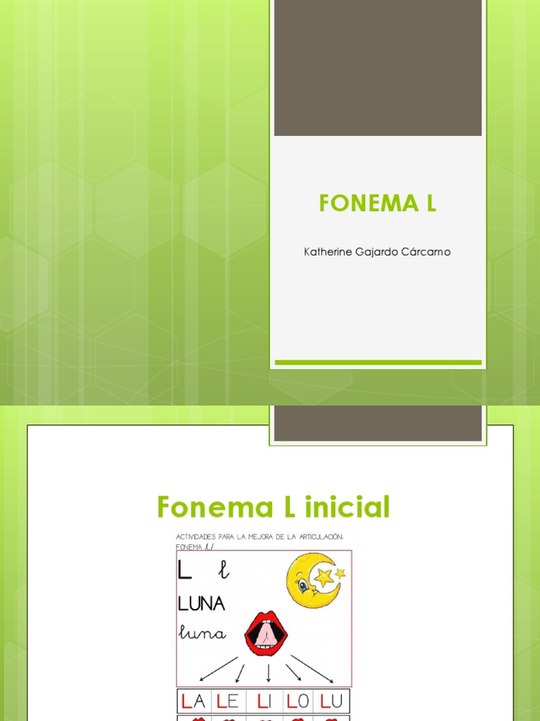 Fonema L: Posiciones y Ejemplos | PDF
