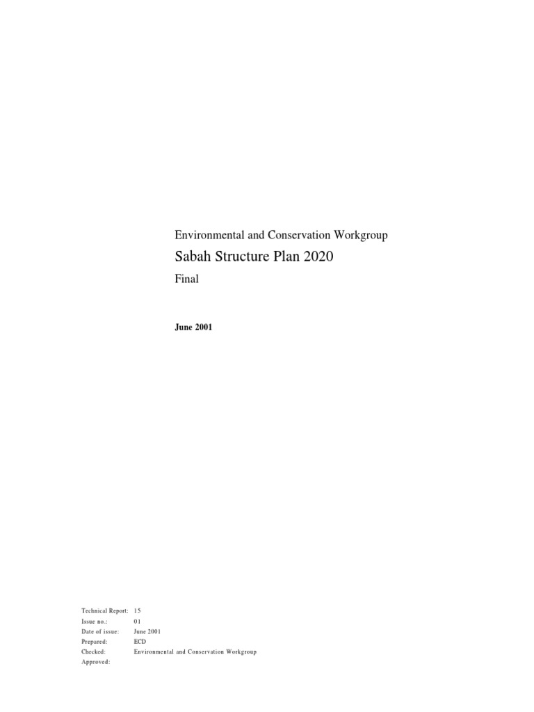 Sabah Structure Plan 2020: Environmental and Conservation Workgroup ...