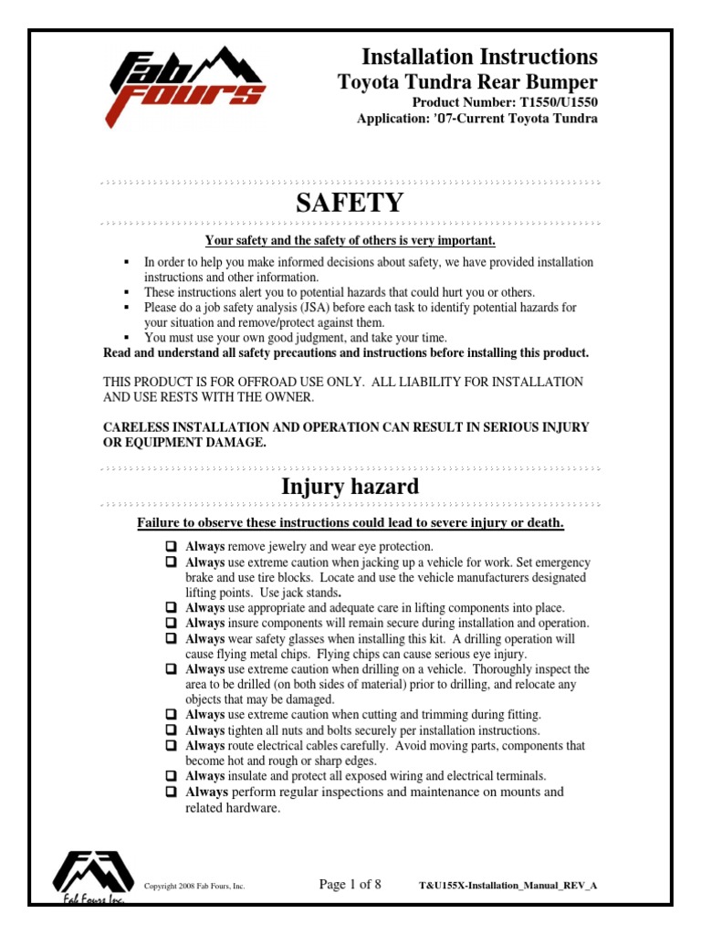 Bumper Installation | PDF | Nut (Hardware) | Screw