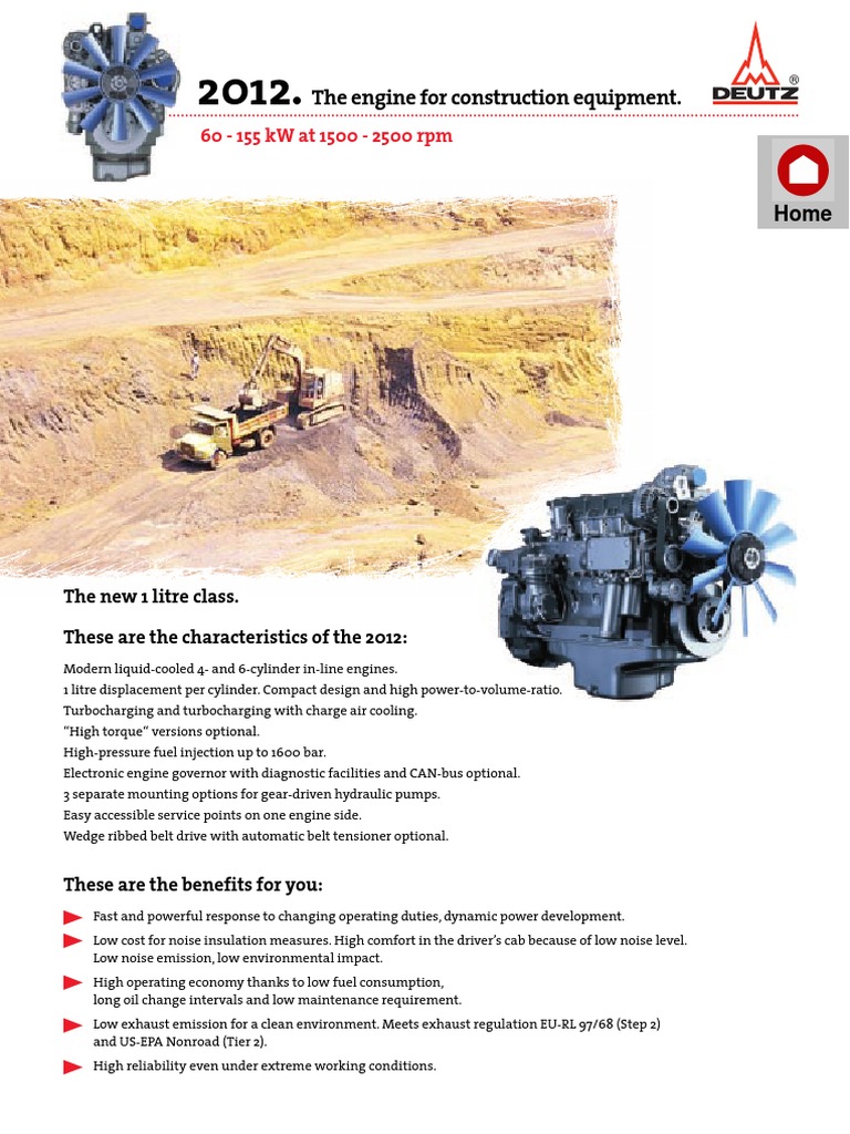 The Engine For Construction Equipment.: 60 - 155 KW at 1500 - 2500 RPM ...