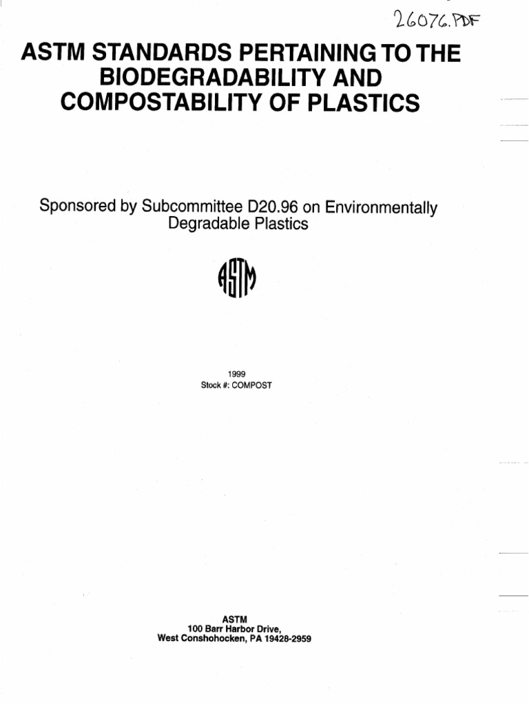 Astm d6400 | PDF | Biodegradation | Compost