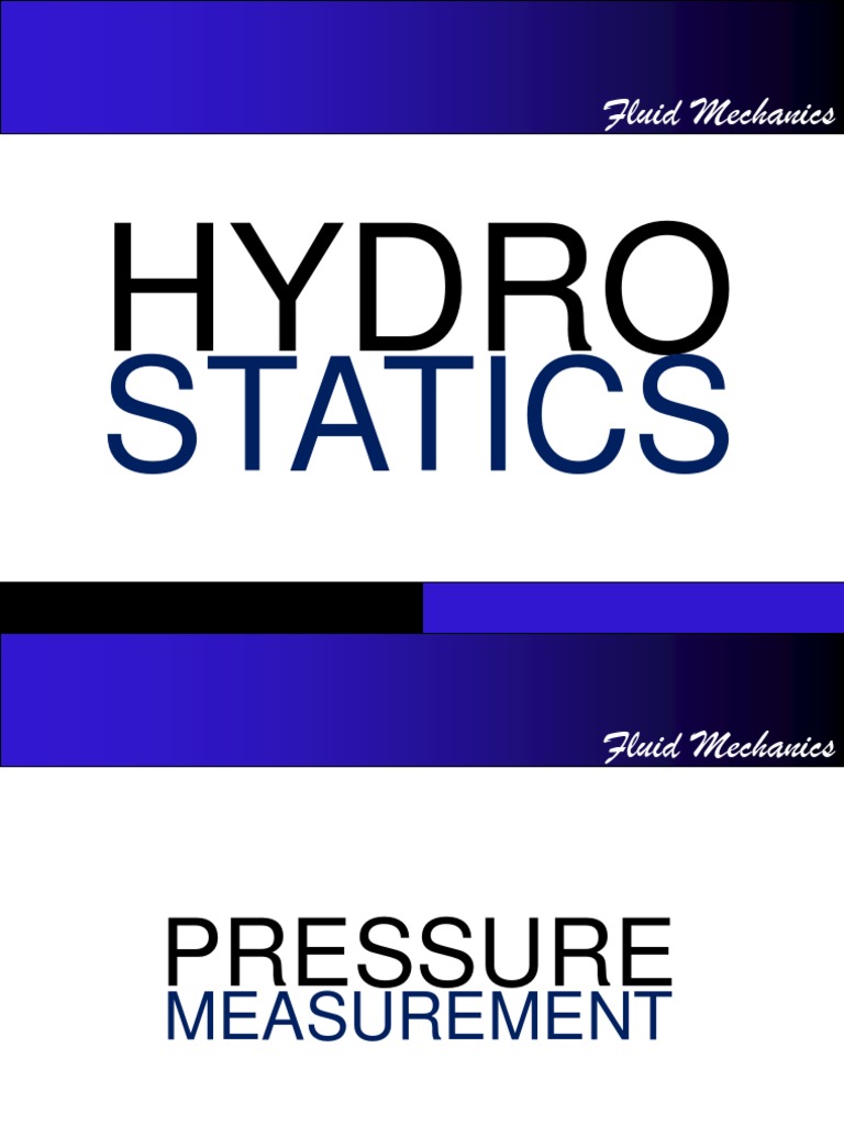 3.3 - Pressure Measurement (Pressure Head and Manometers) PDF ...