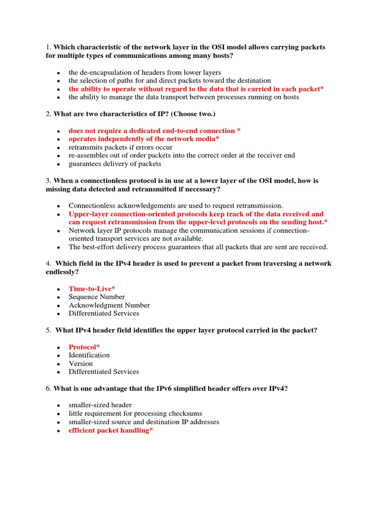CCNA 1 (v5.1 + v6.0) Chapter 6 Exam Answers 2018 | PDF | I Pv6 | Router ...
