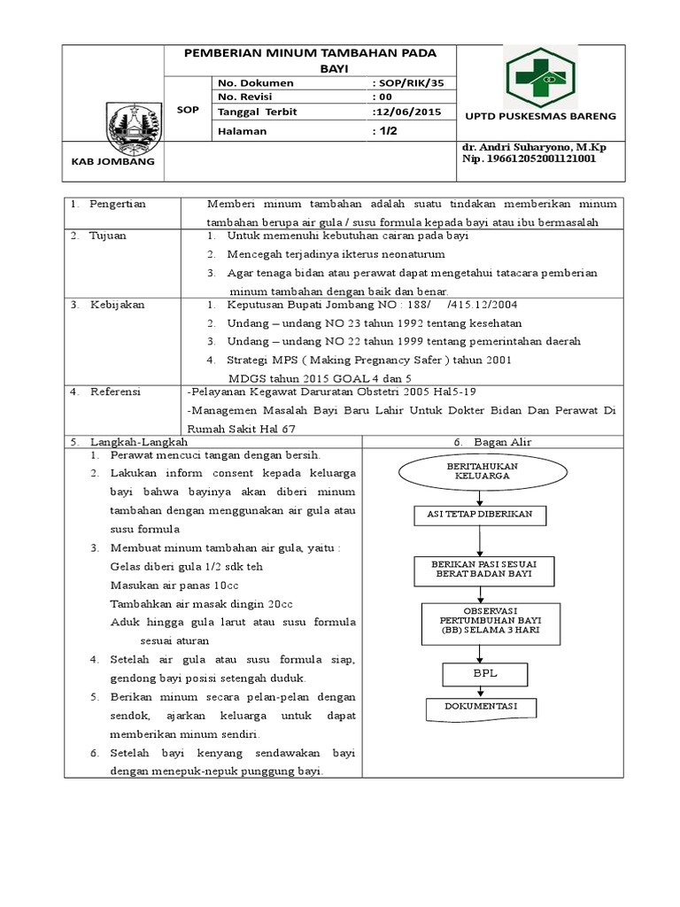 Panduan Pemberian Minum Tambahan Bayi | PDF