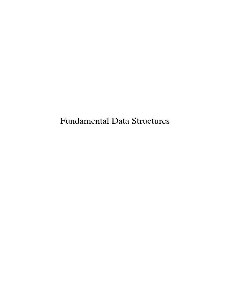 Fundamental Data Structures | PDF | Algorithms | Algorithms And Data ...
