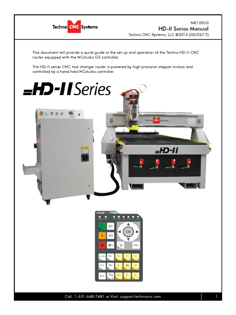 Techno HD II NK 105 G3 Manual | PDF | Numerical Control | Manufactured ...