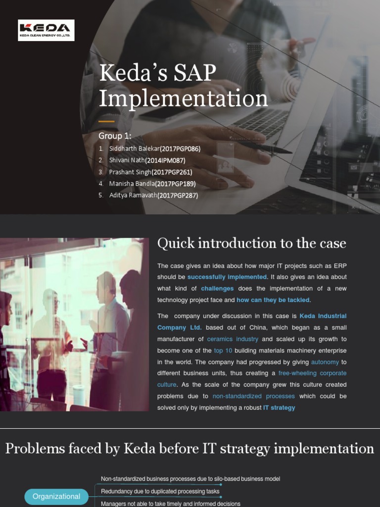 Group1 Keda's SAP Implementation | PDF | Strategic Management | Information Technology