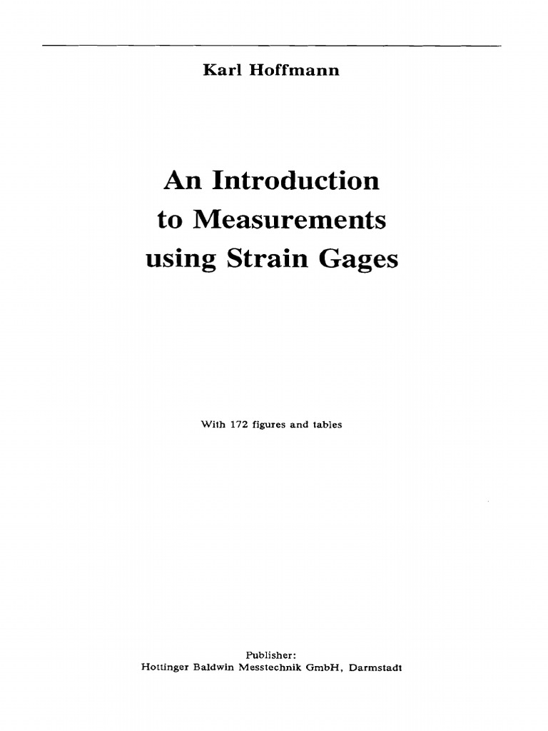 An Introduction To Measurements Using Strain Gages | PDF | Stress ...