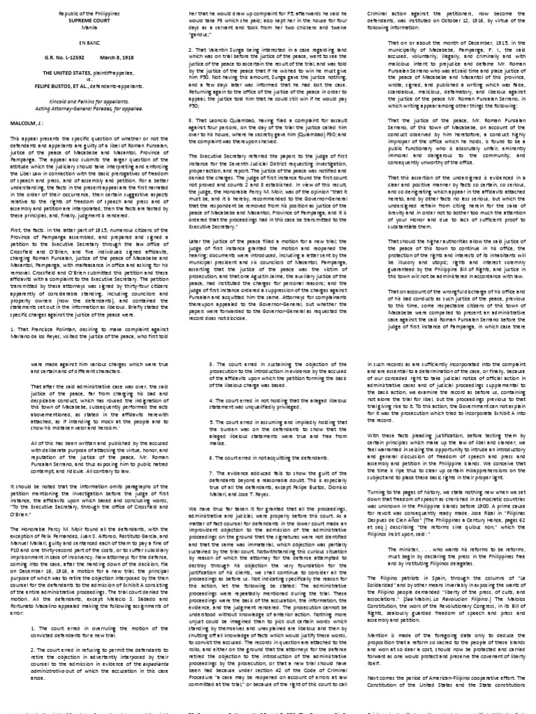 A Document Outlining Charges of Malfeasance Against a Local Justice of ...