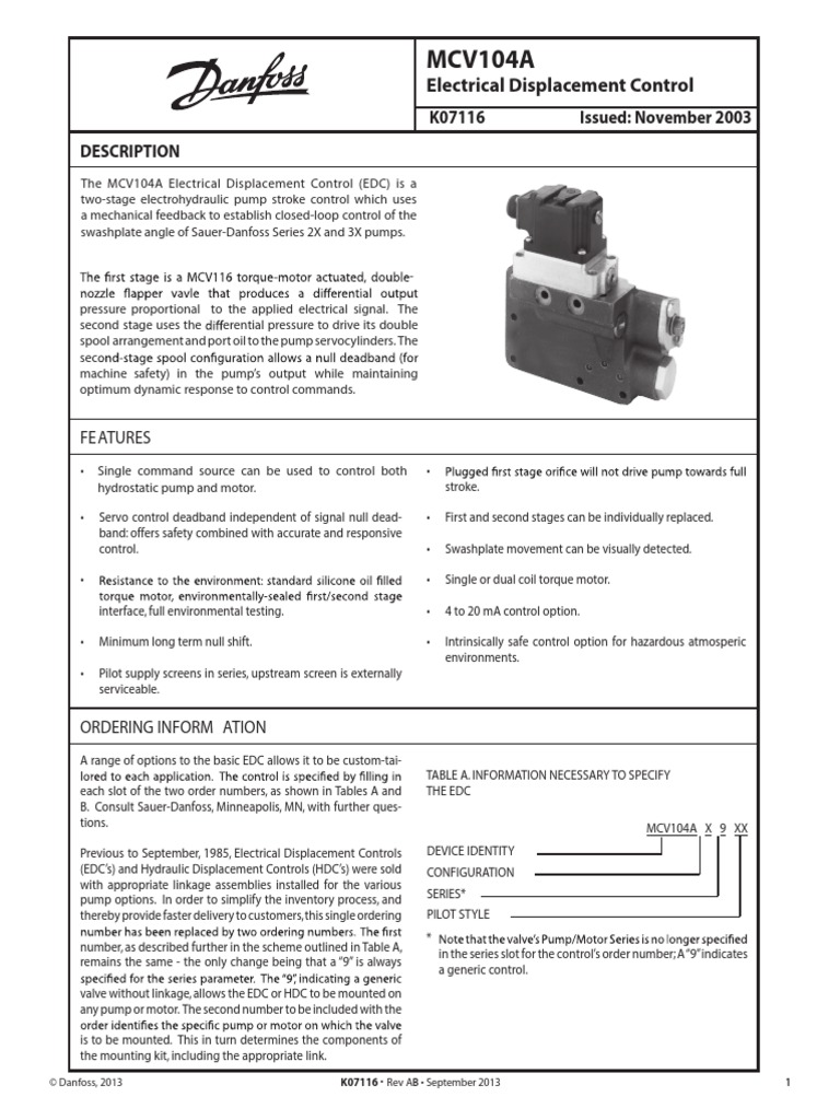 Edc Danfoss | PDF | Inductor | Electrical Connector