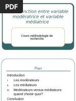 Variables Modératrices et Médiatrices | PDF | Analyse de la variance ...