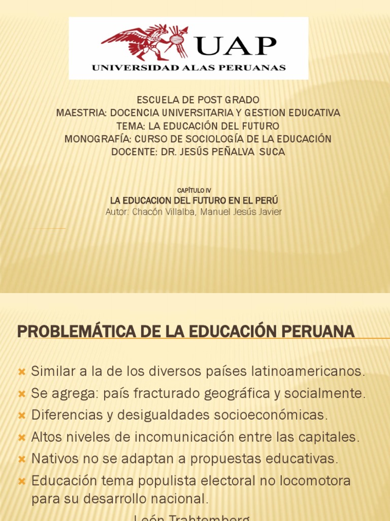 Problemática de La Educación Peruana | PDF | Perú | Cambio