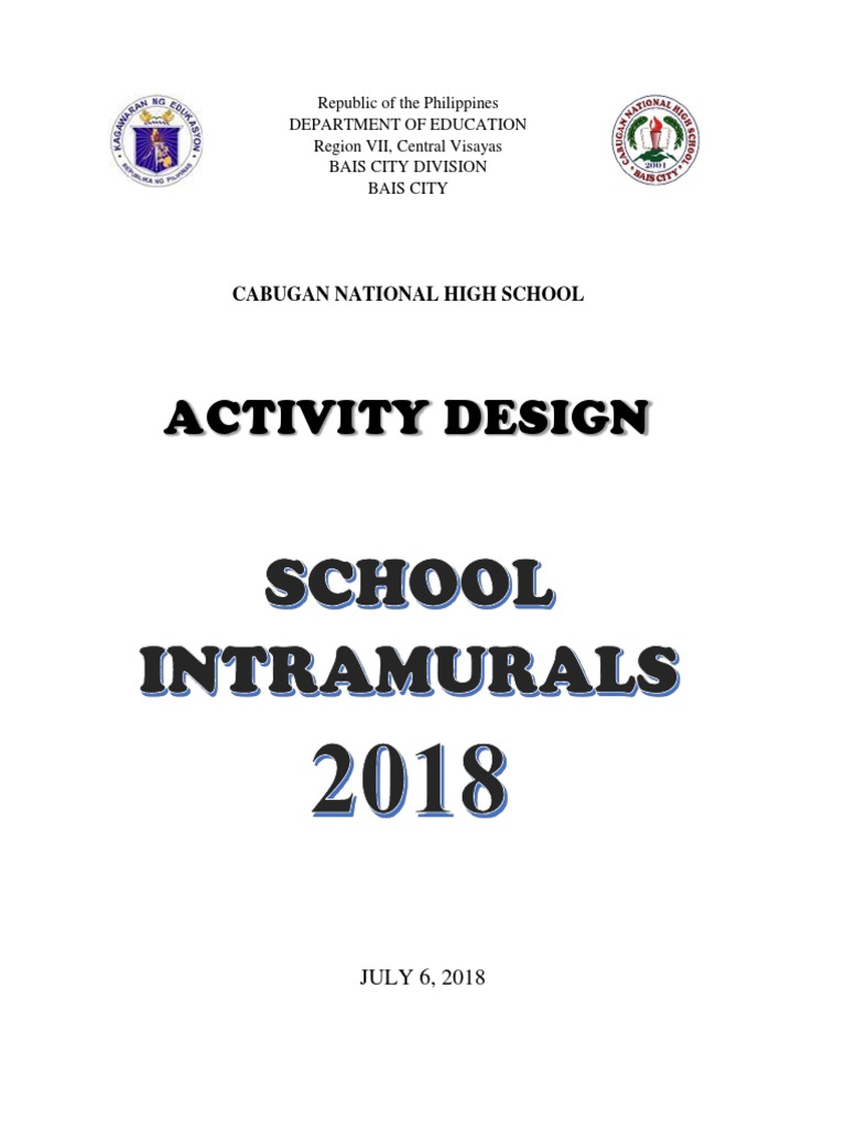 Activity Design For Intramurals | PDF | Sports | Learning