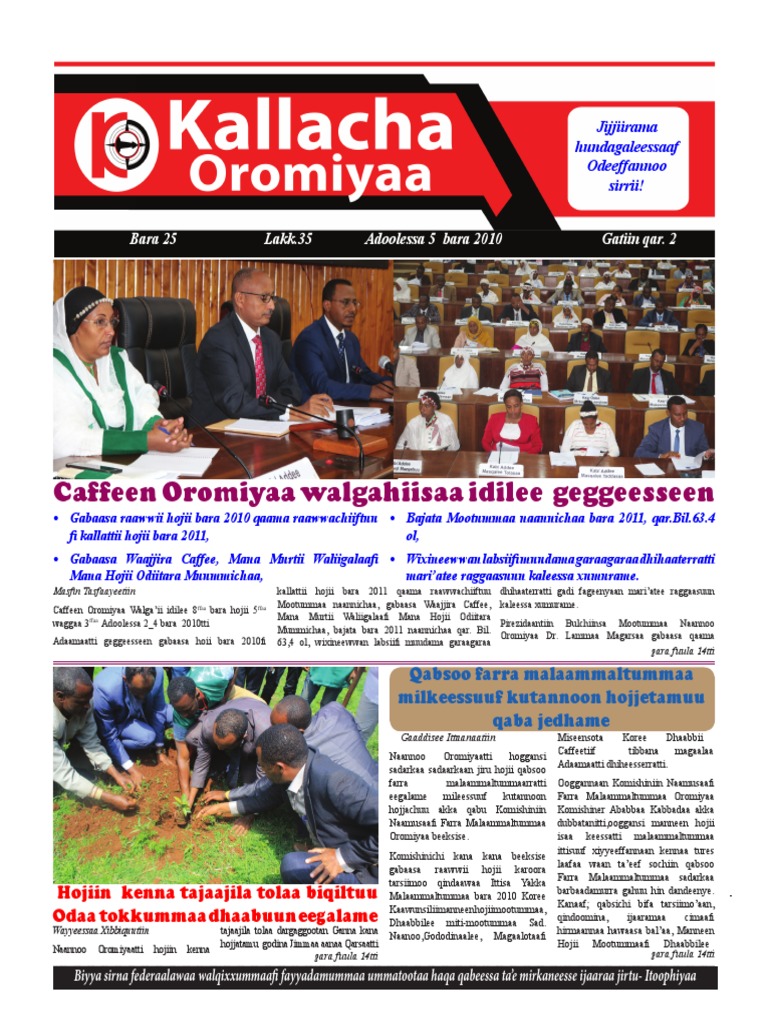 Kallacha Oromiya Bara 25 Lakk. 35 PDF | PDF
