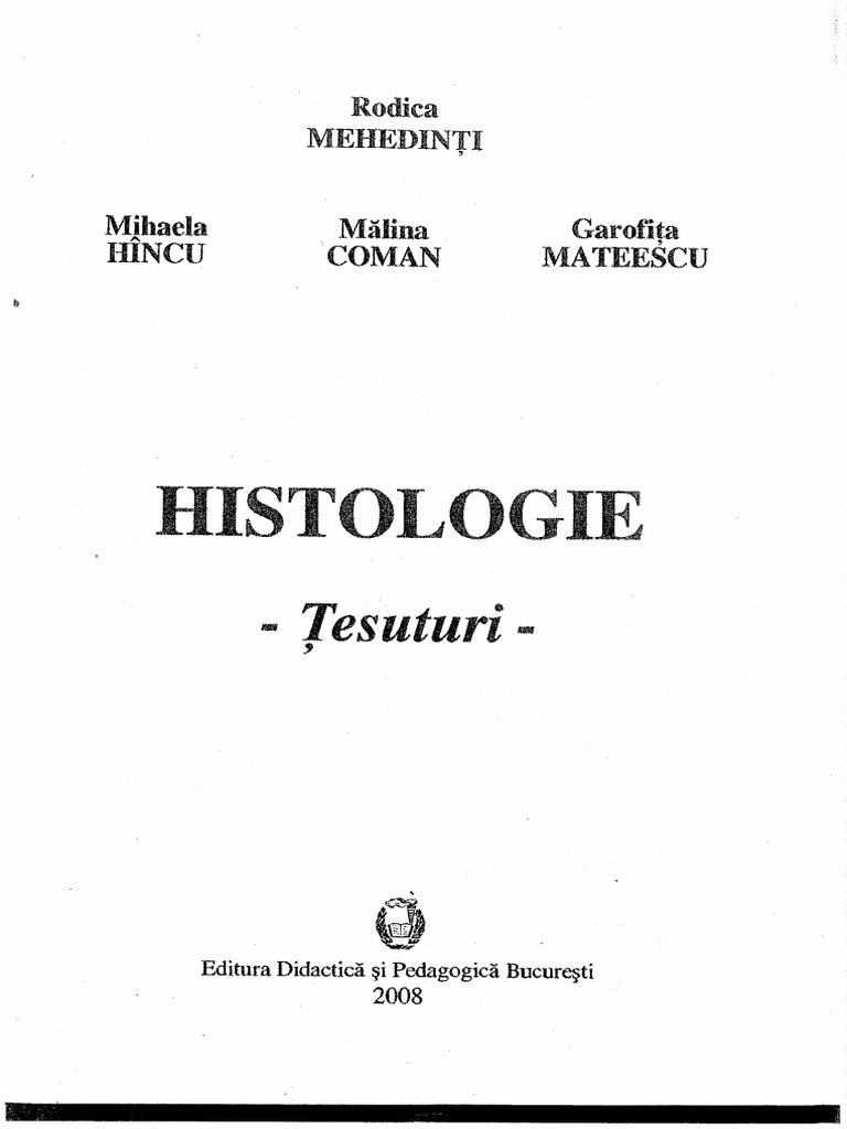 Carte - Histologie Tesuturi 2008 PDF | PDF