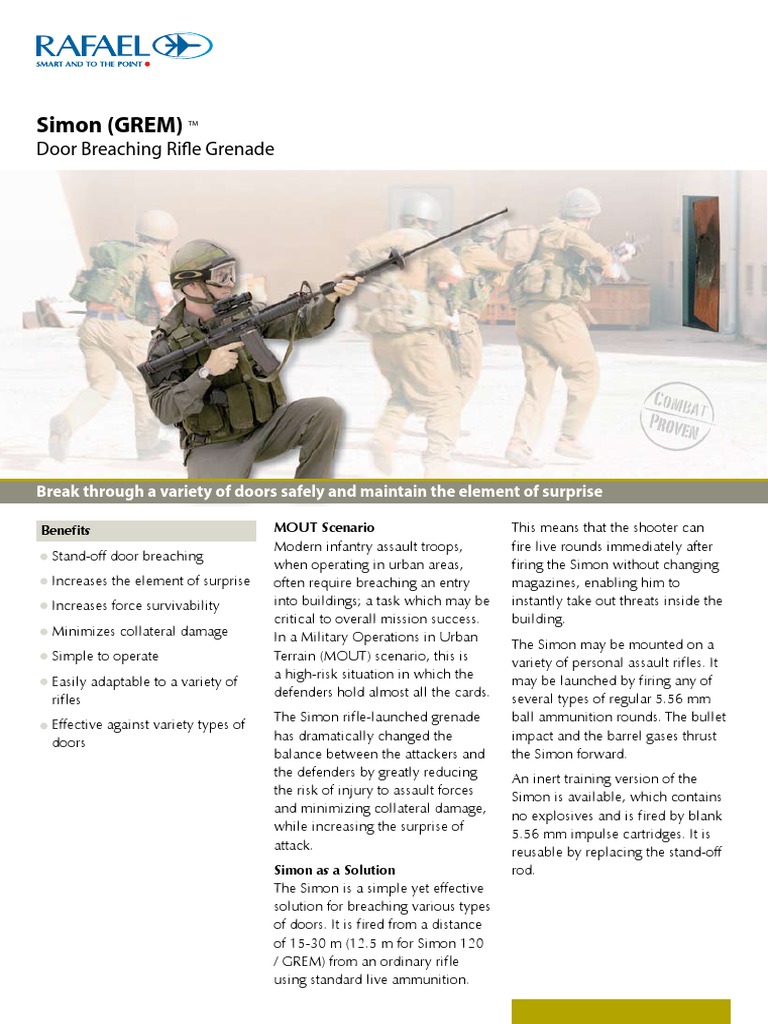 Simon (GREM) Door Breaching Rifle Grenade PDF | PDF | Cartridge ...