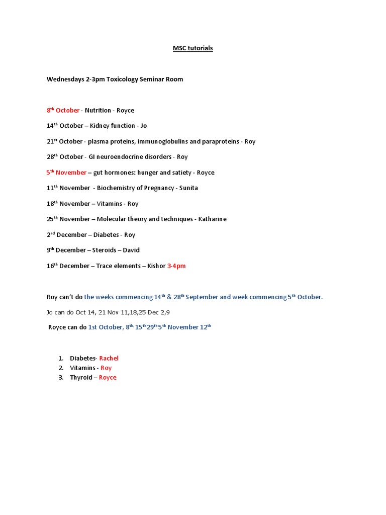 MSC Tutorials Winter 2015 | PDF