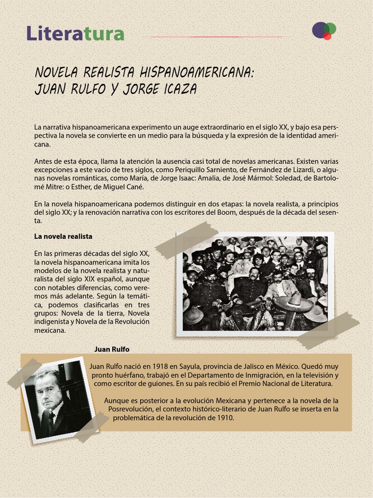 Novela Realista Hispanoamericana: Juan Rulfo y Jorge Icaza