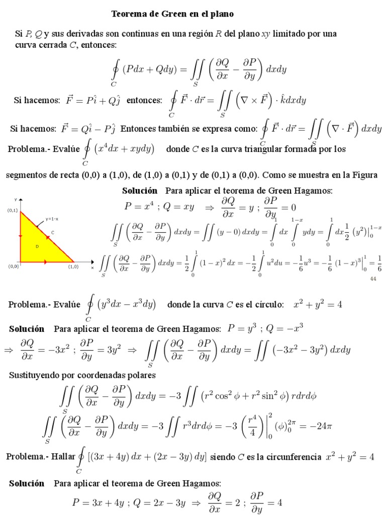 09A Teorema de Green Una Aplicacion | PDF | Geometría algebraica ...