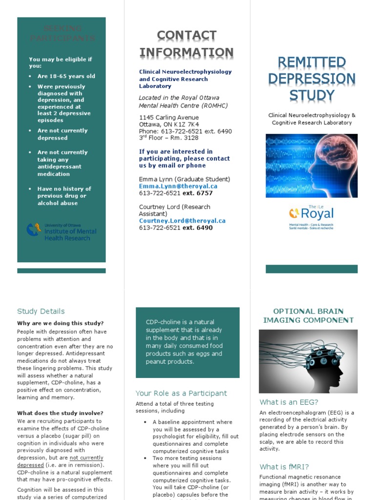 CDP-Choline Effects on Remitted Depression | PDF | Functional Magnetic ...
