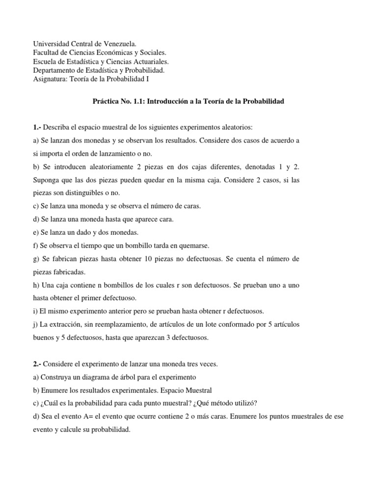 Tema1 Practica1.1 | PDF | Probabilidad | Teoría de probabilidad