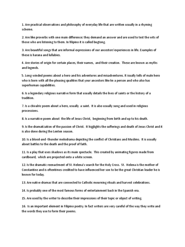 Pre-Test (21st Century) | PDF | Poetry