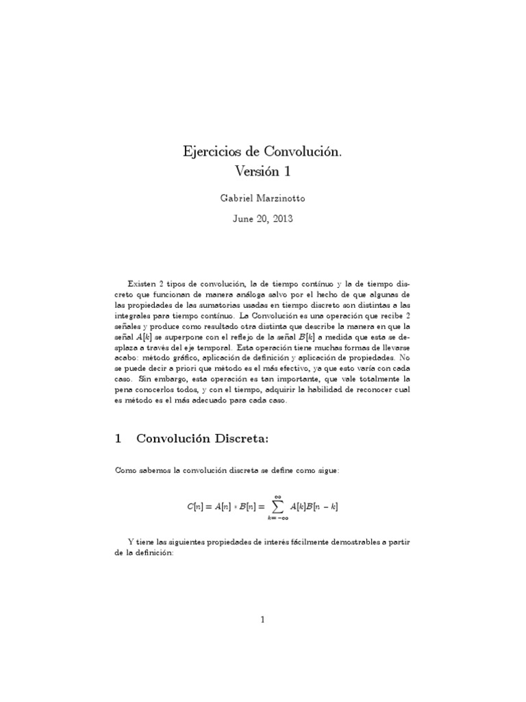 Ejercicios Resueltos de Convolución | PDF | Circunvolución | Suma