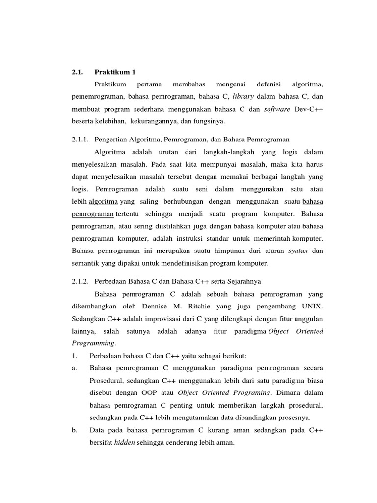 Modul Praktikum Alpro | PDF