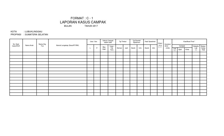 Form C1 Campak | PDF