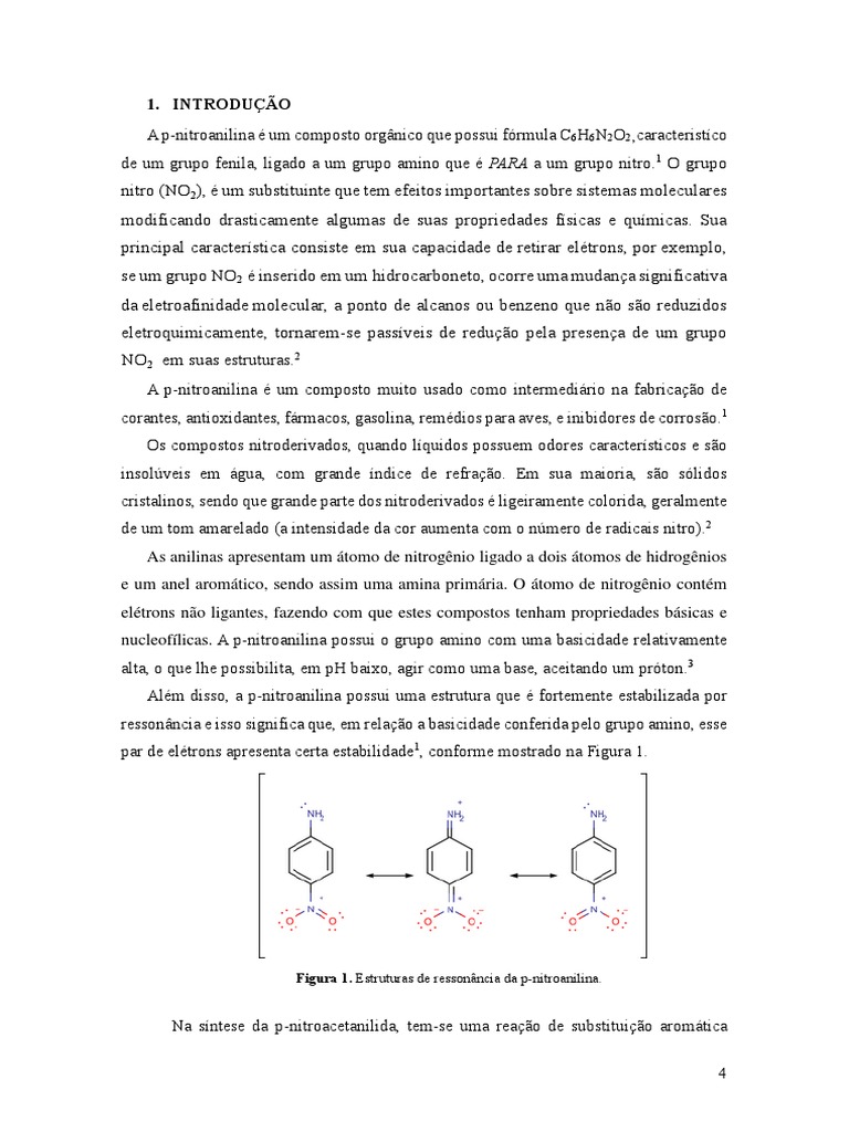 P Nitroanilina | PDF | Amina | Ligação química