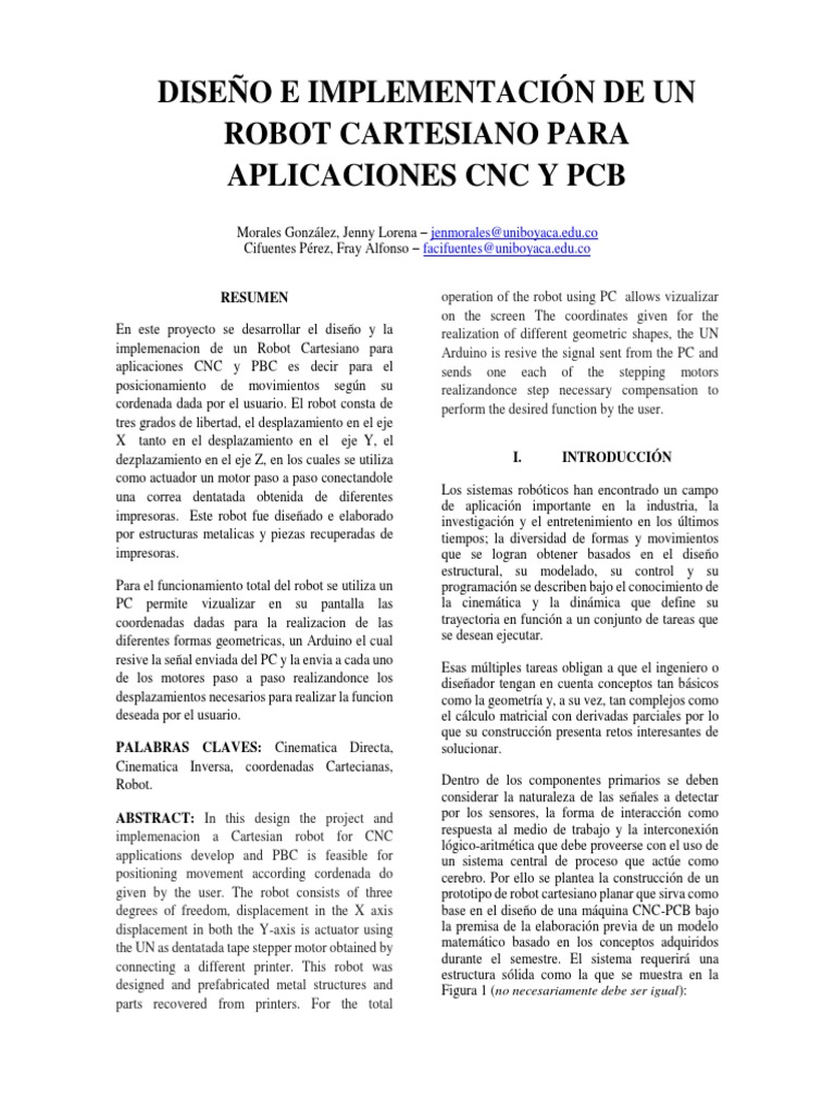 Robot Cartesiano | PDF | Robot | Robótica