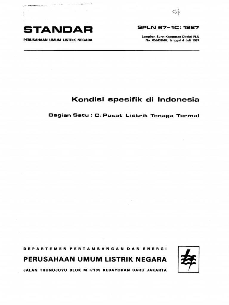 SPLN 67-1C - 1987 PDF | PDF