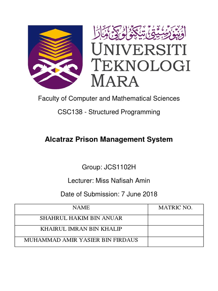 Report of Prison Management System (Coding C++ Project) | PDF | Prison ...