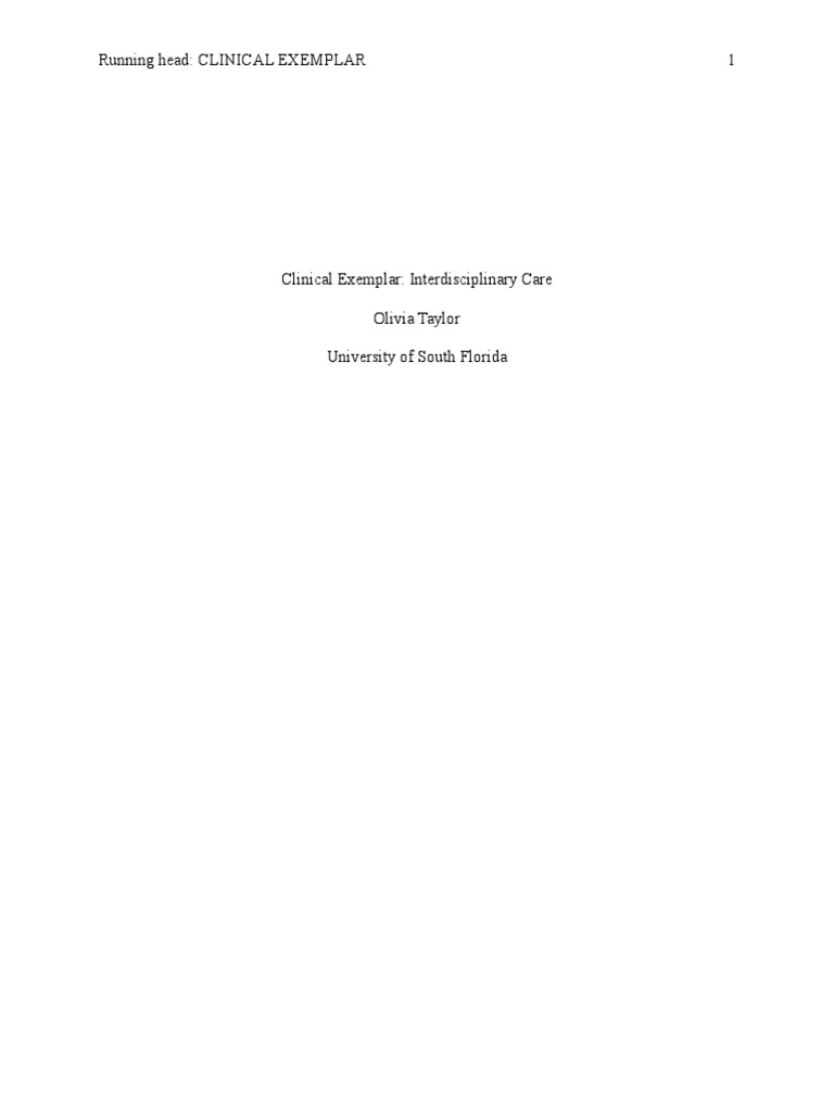 Clinical Exemplar | PDF | Psychiatry | Medicine