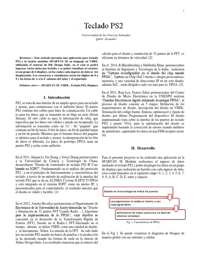 Teclado PS2 - Paper | PDF | Teclado | Vhdl